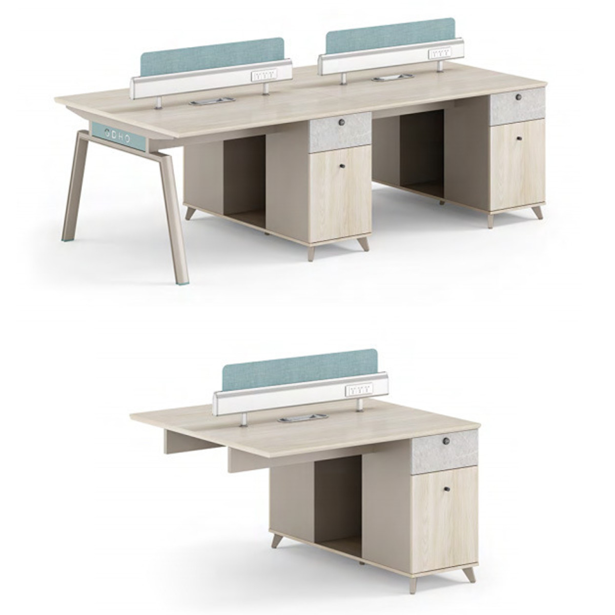 Modular Office Furniture Set with Partition Workstation and Commercial ...